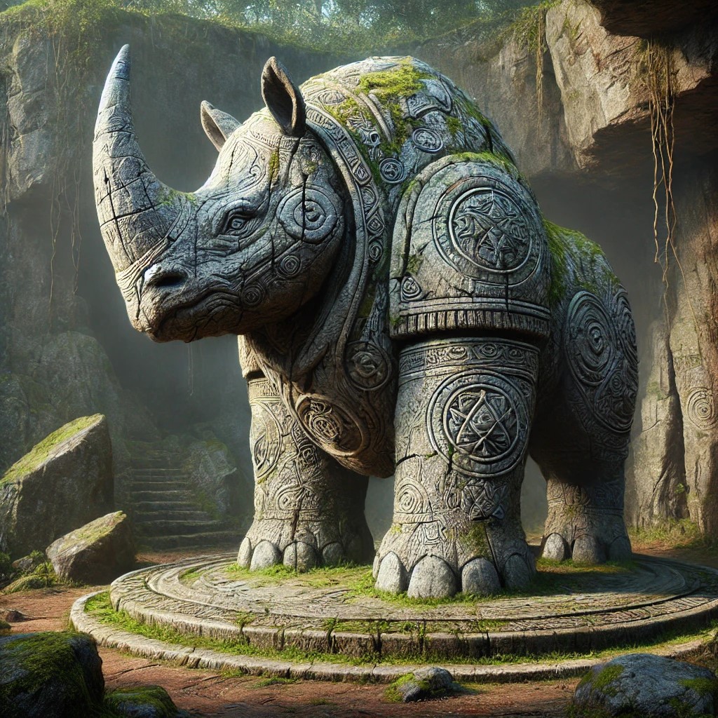 Stone Rhino Totem – MoriiHub