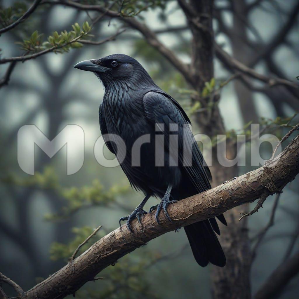 Crow On Tree – MoriiHub